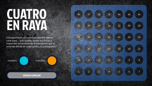 ¡JUGAMOS A CUATRO EN RAYA!