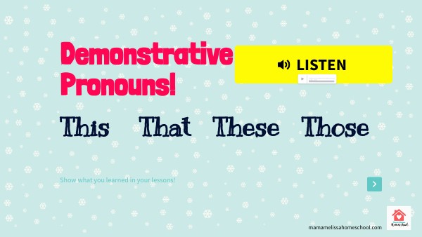 Demonstrative Pronouns Quiz | Genially