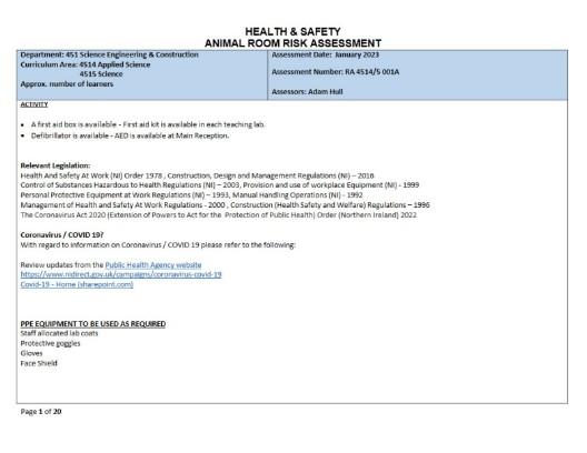 6 RA Animal Management Room