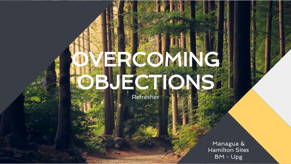 Overcoming Objections Workshop | Genially