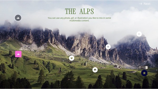 The alps interactive image | Genially