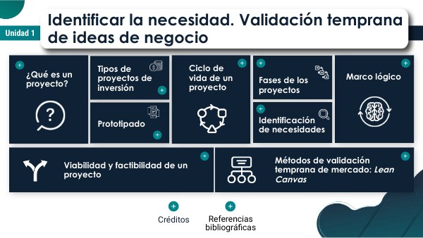 Identificar la necesidad. Validación temprana de ideas de negocio