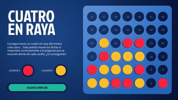 ¡JUGAMOS A CUATRO EN RAYA!