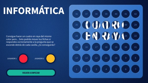 ¡JUGAMOS A CUATRO EN RAYA!