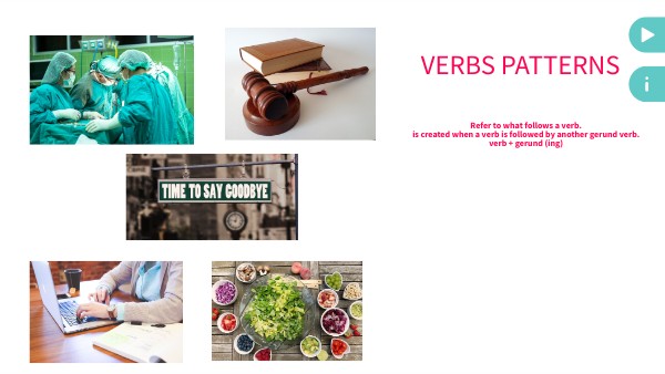 EJEMPLOS DE VERBS PATTERNS