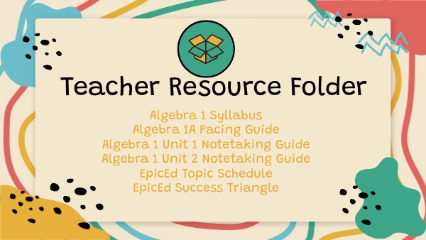 A1 Teacher Resource Folder