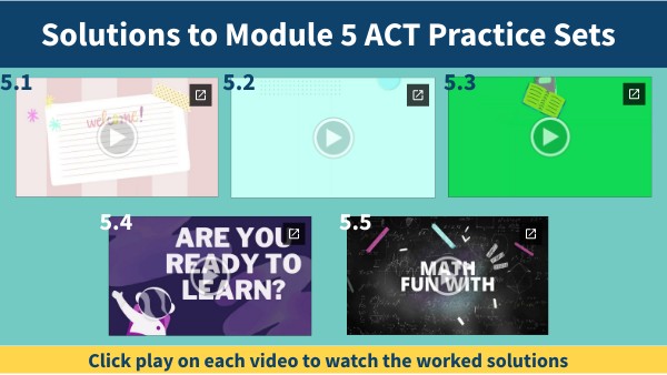 Module 5 ACT Set Solutions