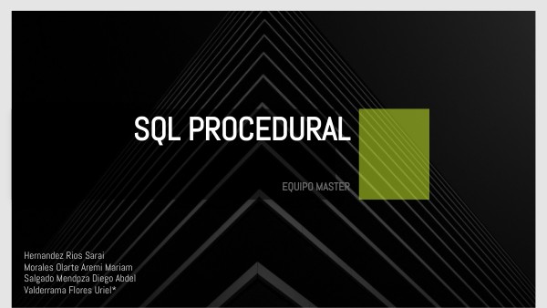SQL procedural | Genially