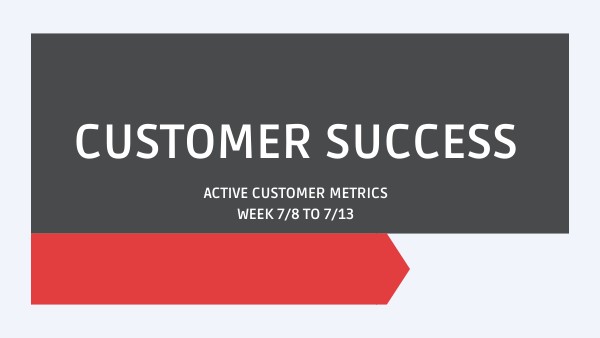 Active Customer Metrics (7/8-7/13)