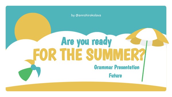 Summer grammar Future | Genially