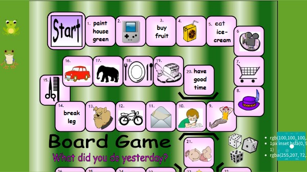 Past simple board game | Genially