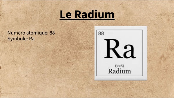 le radium