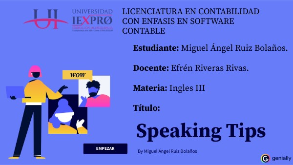 Speaking Tips | Genially