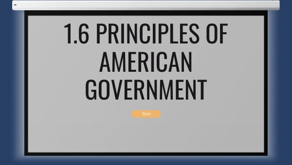 1.6 Principles of American Government
