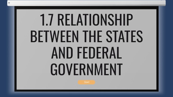 1.7 Relationship Between the States and National Government