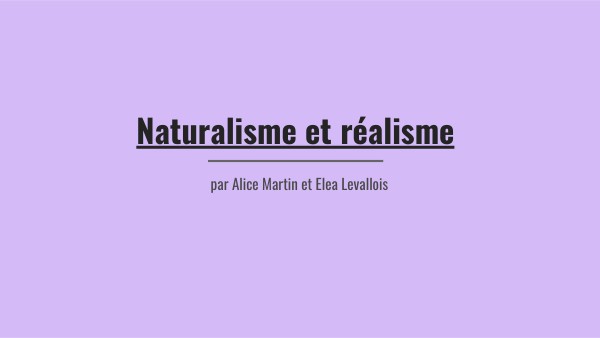 Realisme naturalisme