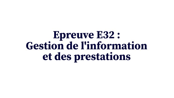 Présentation Oral E32 | Genially