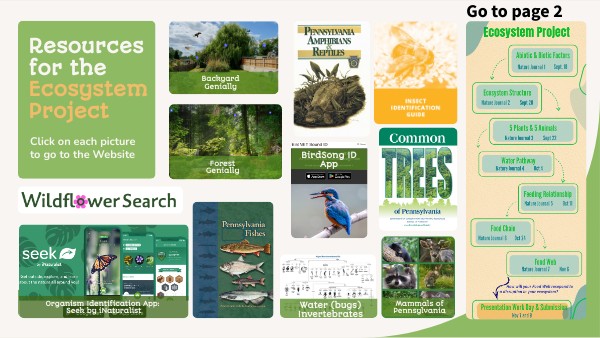 Resources for the Ecosystem Project