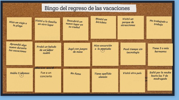 bingo de verano | Genially