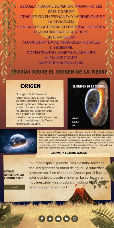 INFONOGRAFIA CIENCIAS DE LA TIERRA | Genially