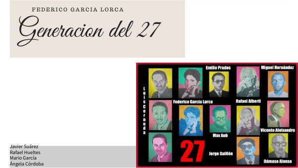 Generación del 27.Federico García Lorca