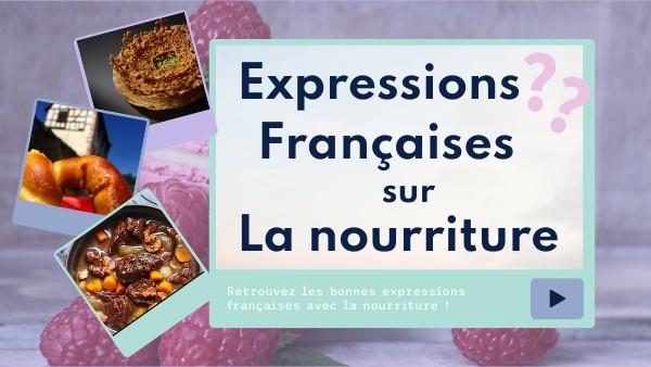 Expressions sur la nourriture QUIZ | Genially