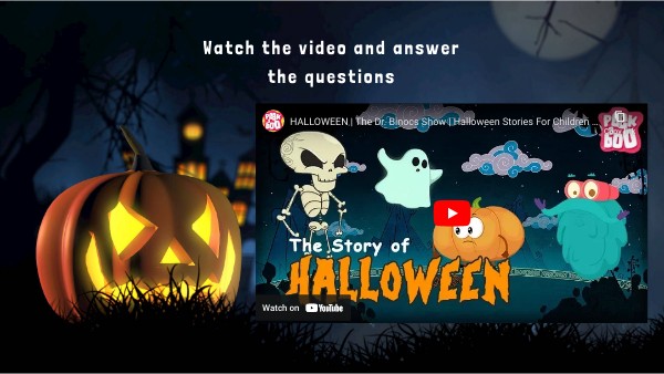 Halloween video and questions | Genially