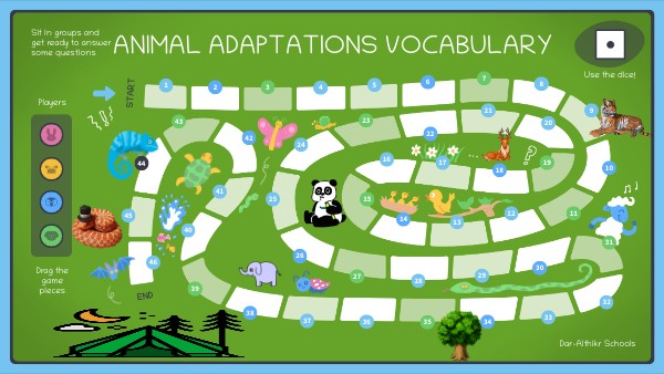 Animal Adaptations Vocabulary