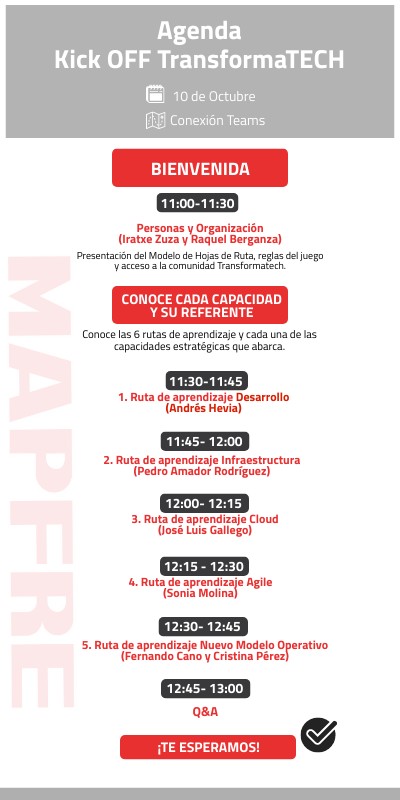 AGENDA LANZAMIENTO TRANSFORMATECH