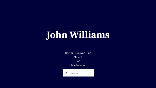 John Williams | Genially