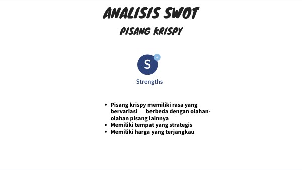 SWOT ANALYSIS II