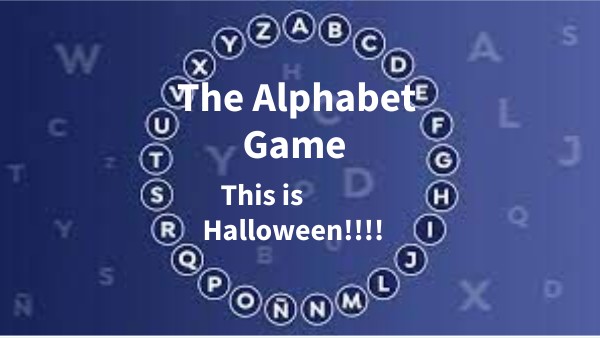The alphabet game. Halloween