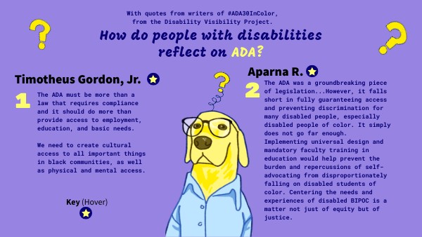 ADA Reflections from #ADA30InColor - 2 Slides | Genially