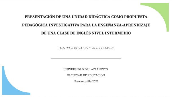 PEDAGOGICAL PROPOSAL | Genially