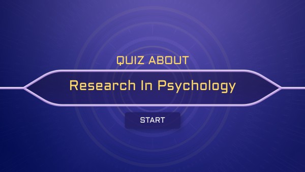 Research in Psychology MILLONAIRE QUIZ | Genially