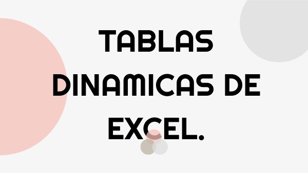 Tablas Dinamicas
