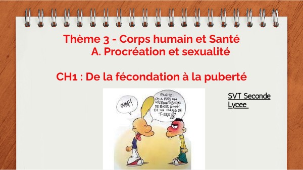 Seconde - TH3 CH1 Fécondation à la puberté