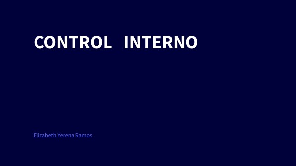CONTROL INTERNO | Genially