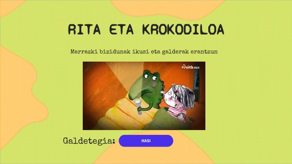 Rita eta krokodiloa (kanpina) (ulermena)