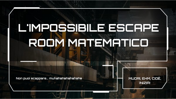 ESCAPE ROOM MATEMATICO