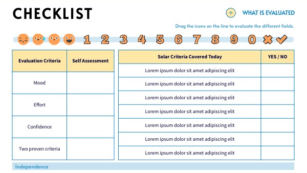 Independence Checklist