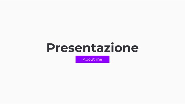 Presentazione_about me | Genially