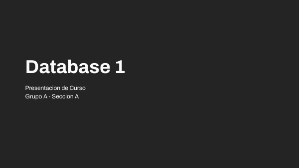 Database I - version 3 | Genially