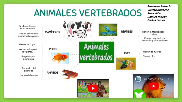ANIMALES VERTEBRADOS | Genially