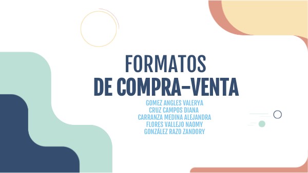 Formatos de compra-venta | Genially