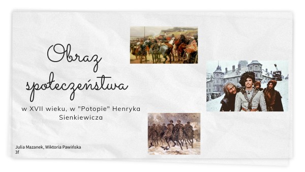 Obraz społeczeństwa w Potopie | Genially