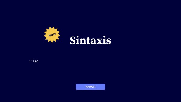Sintaxis 1º ESO | Genially