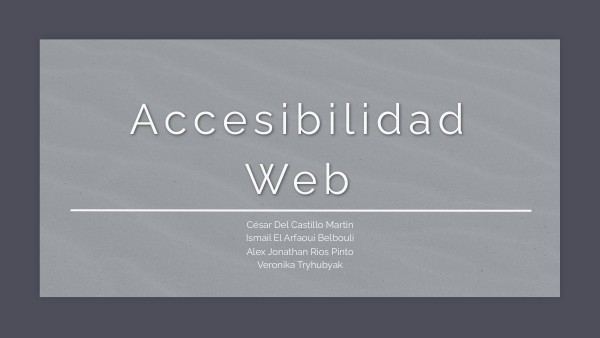 Accesibilidad Web | Genially