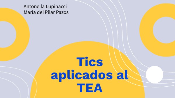 TIC APLICADAS A TEA