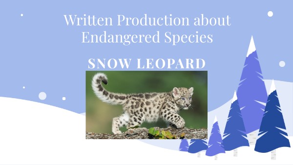 [11º ING] Written Production about Endangered Species